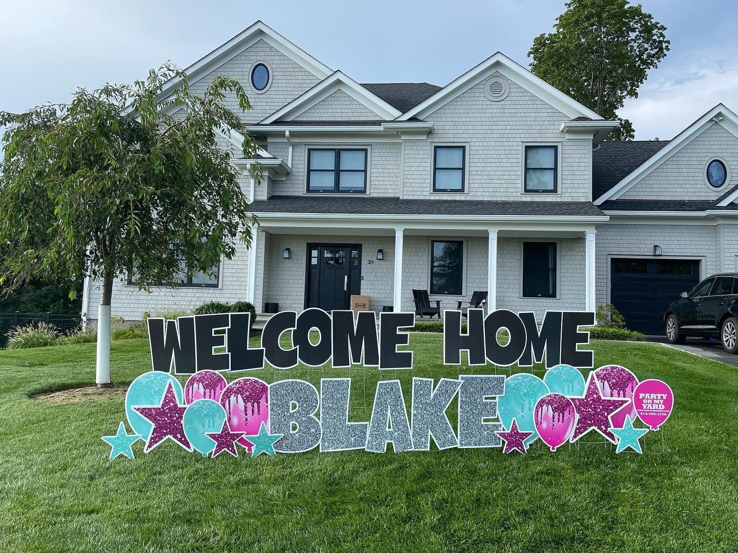 Welcome Home Theme - Hot Pink and Mint – Party On My Yard Westchester